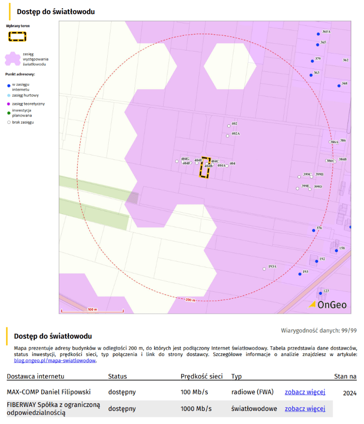 Mapa światłowodów - sprawdź dostępność światłowodu w OnGeo - Blog OnGeo